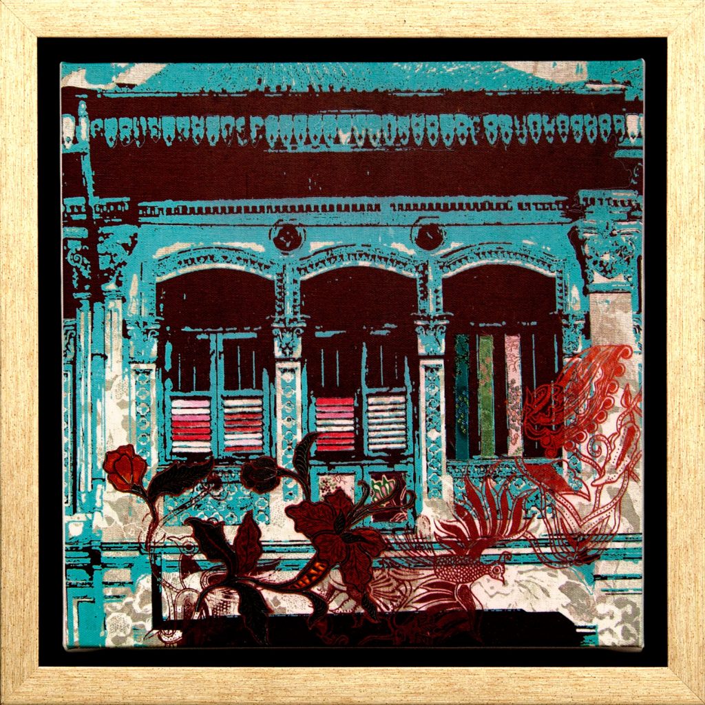 Peranakan Flowers Canvas Print Deborah Mckellar Of Talking Textiles ...